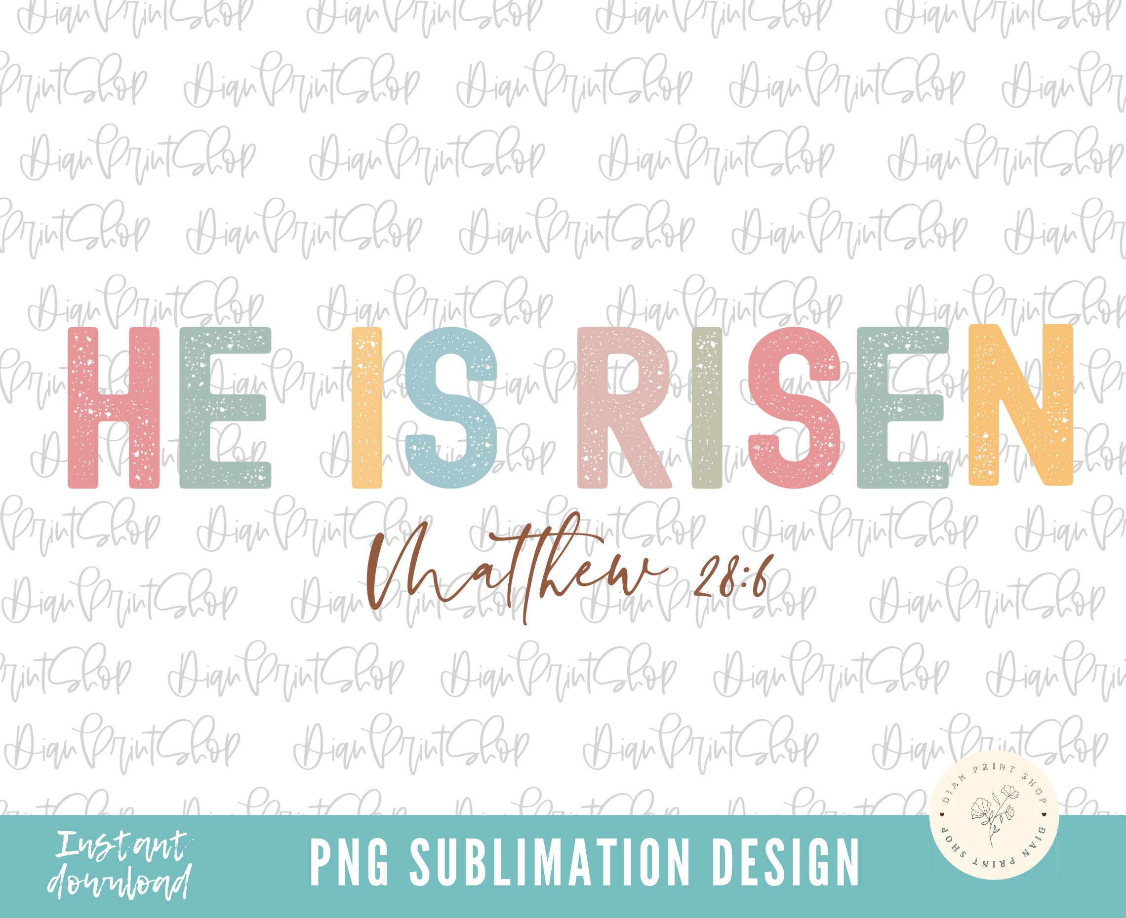 He is Risen PNG, He is Risen Sublimation, Christian Easter Sublimation ...