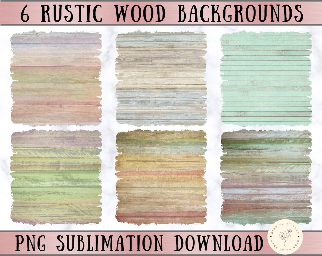 Rustic Wood Sublimation Background, Sublimation PNG Background Bundle ...