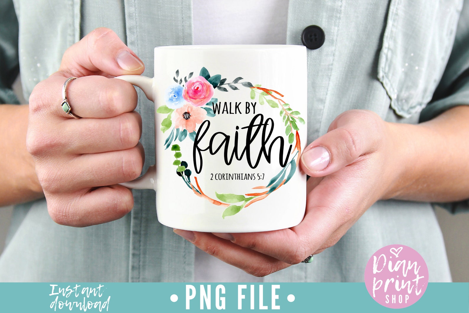 Walk by Faith Sublimation Faith Sublimation Faith PNG - Etsy