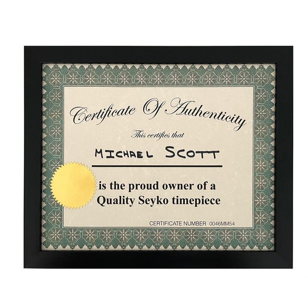 Michael Scott Certificate of Authenticity - Etsy