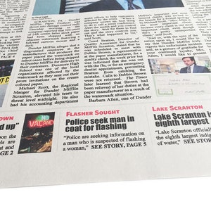 The Office Scranton Times Newspaper Headline Poster Dunder Mifflin - Etsy