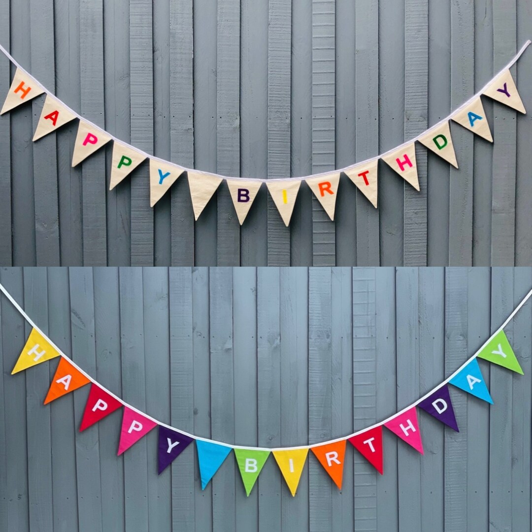 Happy Birthday Bunting - Etsy