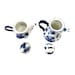 Vintage Cracker Barrel Flow Blue Porcelain Coffee, Tea & Sugar Set - Etsy