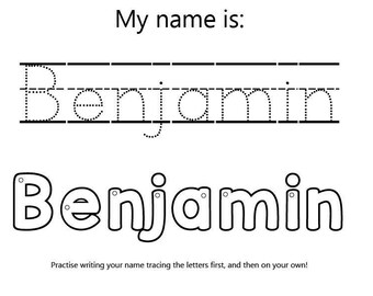 Benjamin Name Art - Etsy