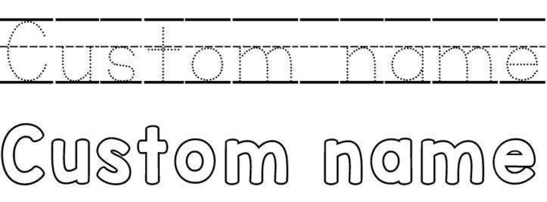 Custom Name Tracing - Name Tracing - Etsy