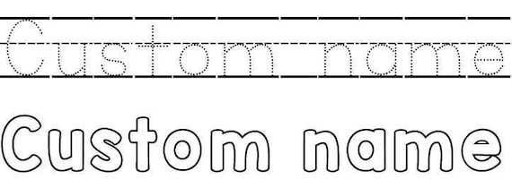 Custom Name Tracing Name Tracing - Etsy Australia