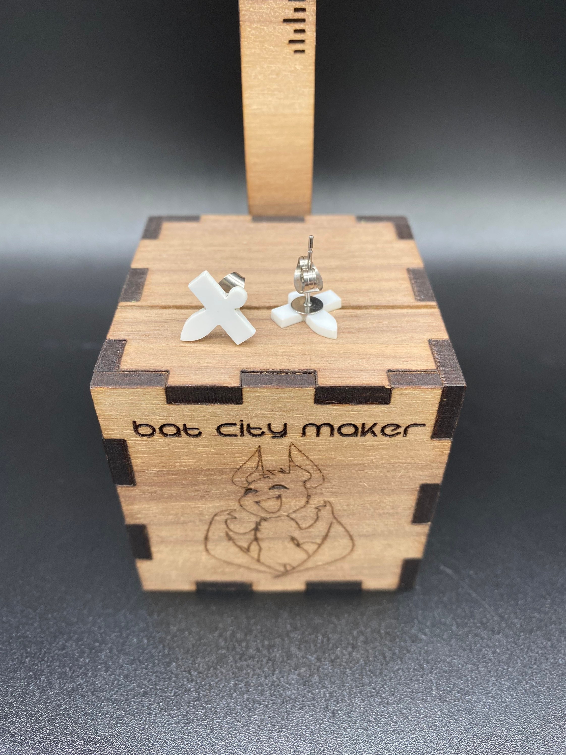 Stud Earrings Shikigami Paper Birds With Optional Sticker - Etsy