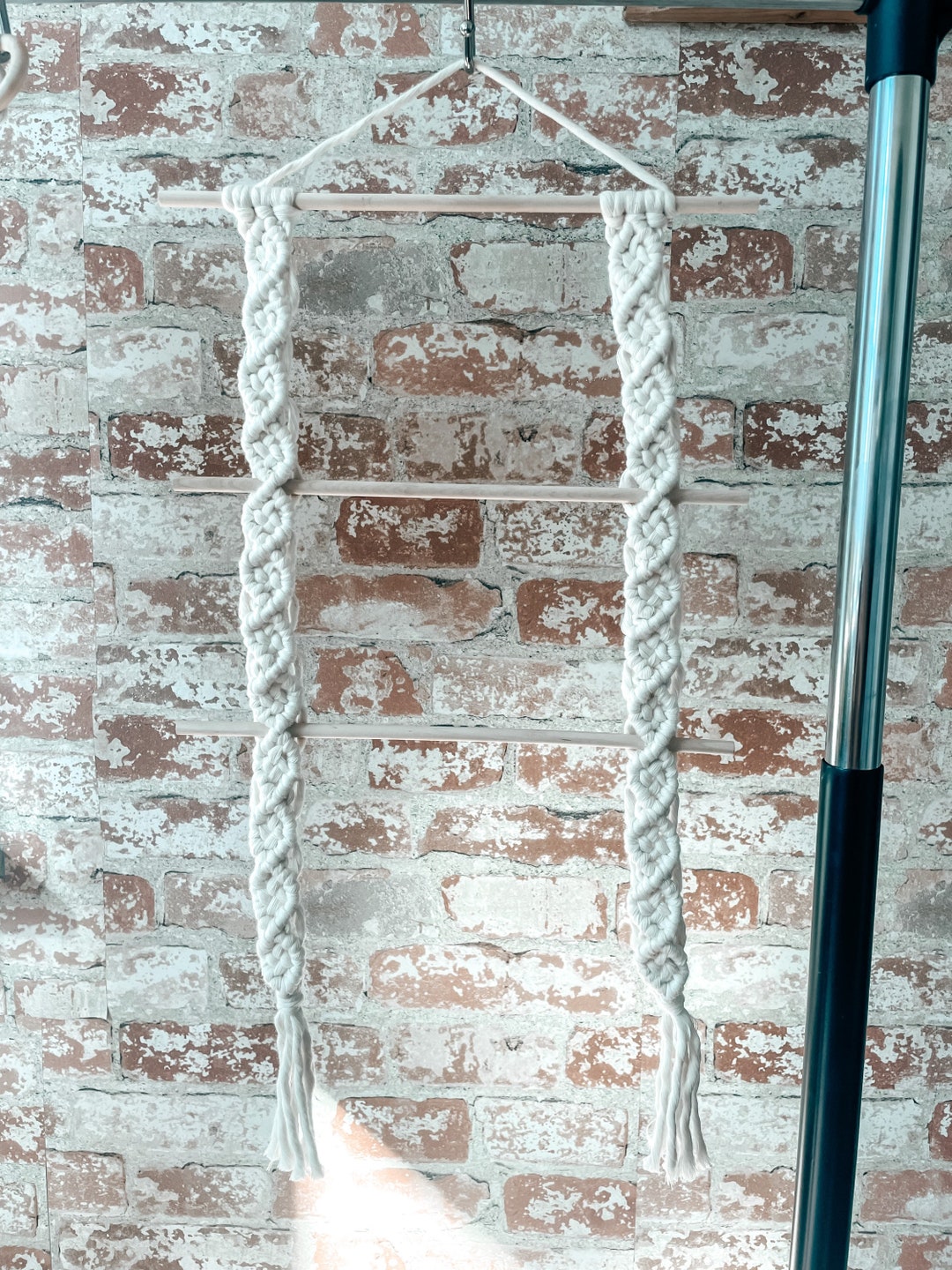 Macrame Ladder, Macrame Storage Ladder, Macrame Ladder Storage, Ladder ...