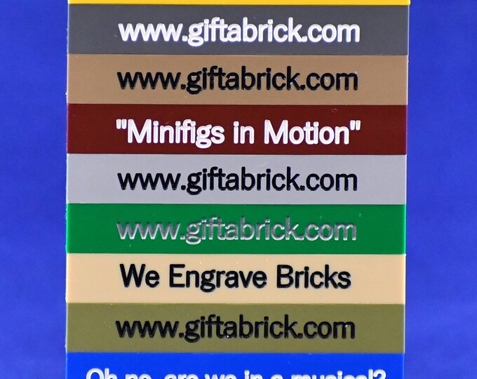 Custom Personalized Engraved LEGO Bricks 1x8 - Etsy