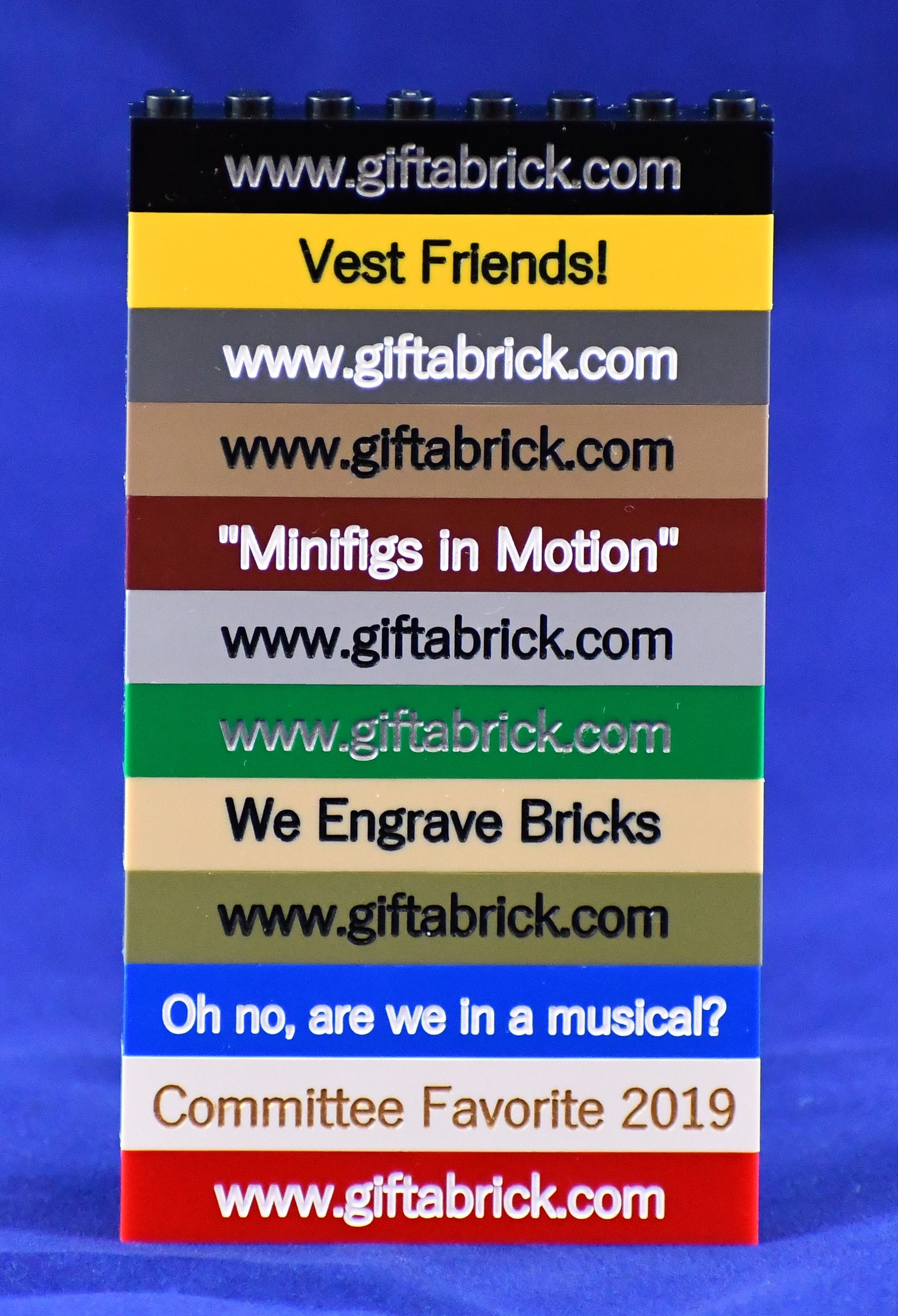 Custom Personalized Engraved LEGO Bricks 1x8 - Etsy