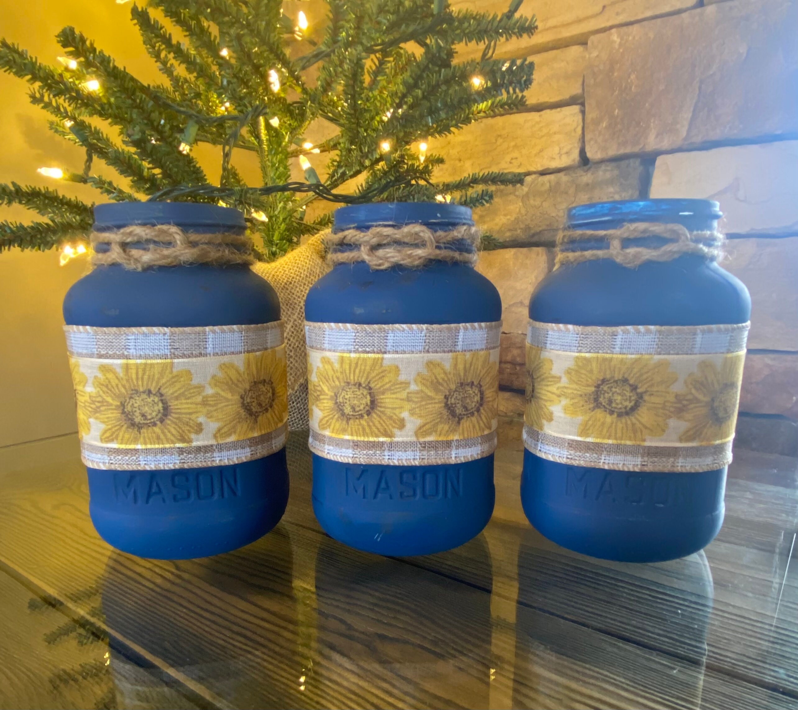 Decorative Upcycled Jars - Set of 3 - Etsy