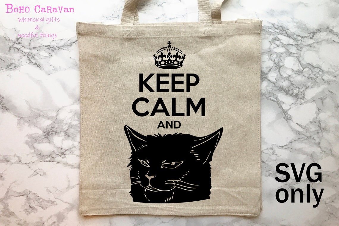 SVG Cut File Woman Yelling at Cat Meme Keep Calm And... CAT Version 2 - Etsy Canada