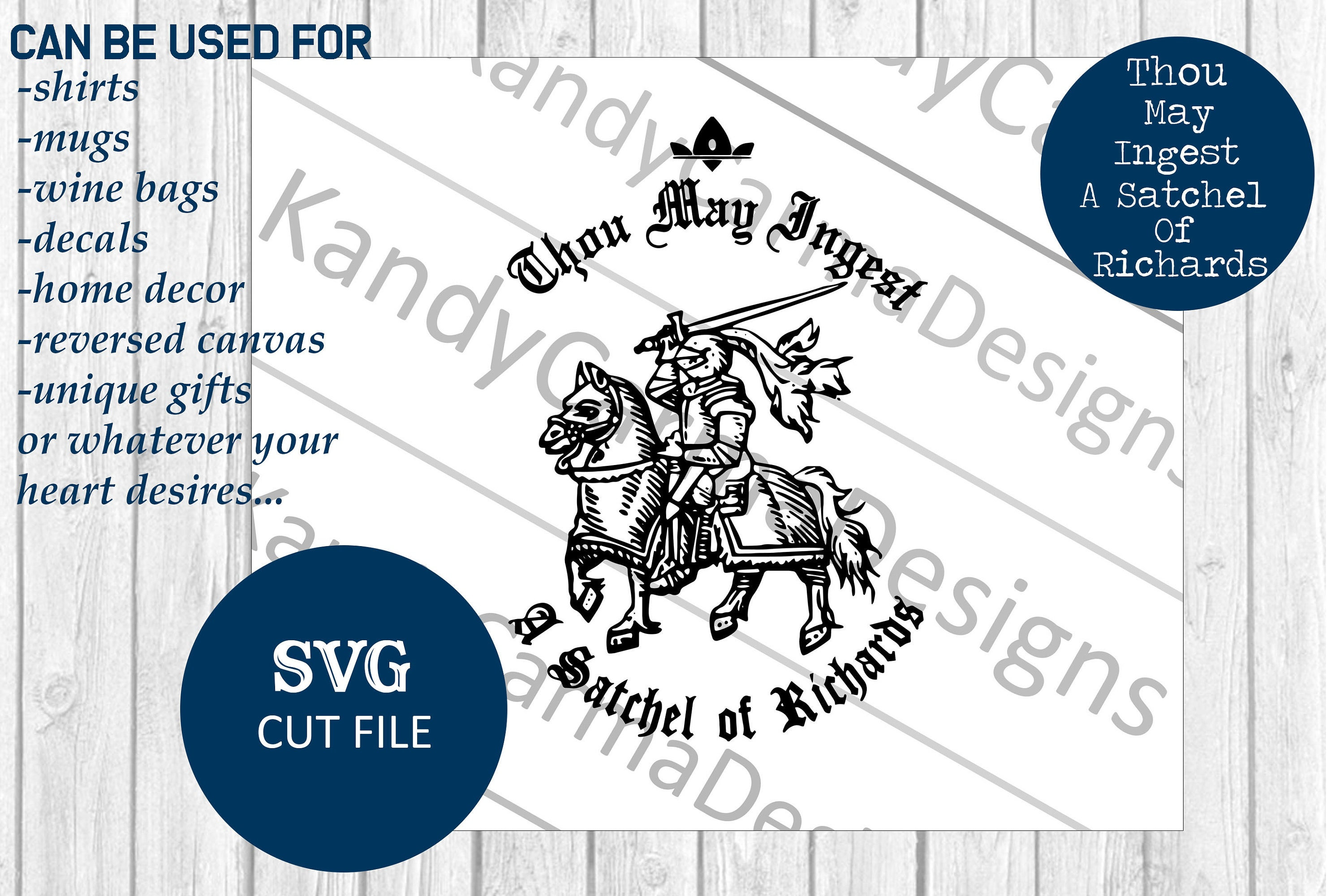 SVG Cut File Thou May Ingest A Satchel of Richards Eat A Bag of Dicks ...