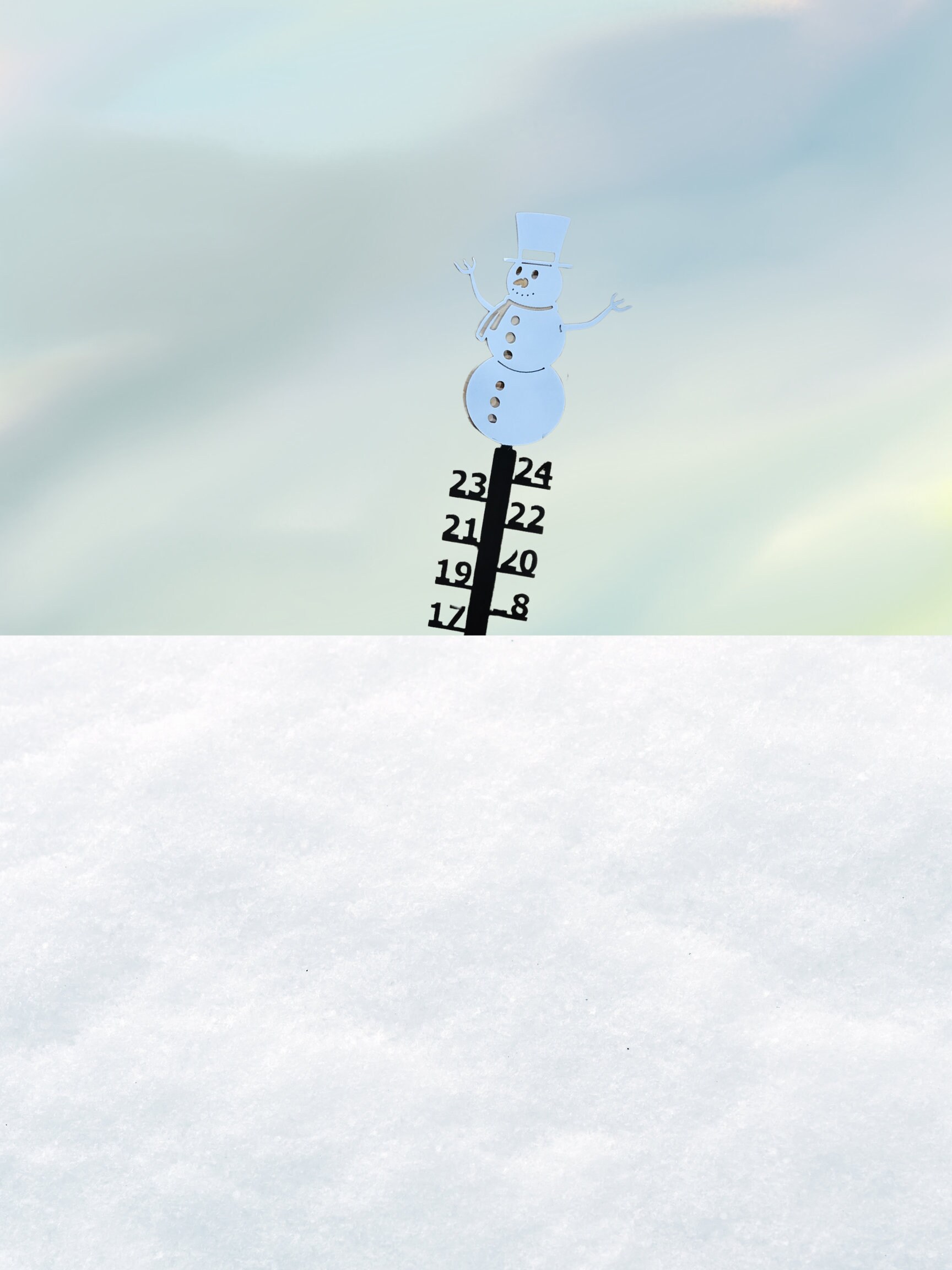 Snow Gauge, Metal Snow Gauge, Snow Ruler, Snow Gauge With Snowflake ...