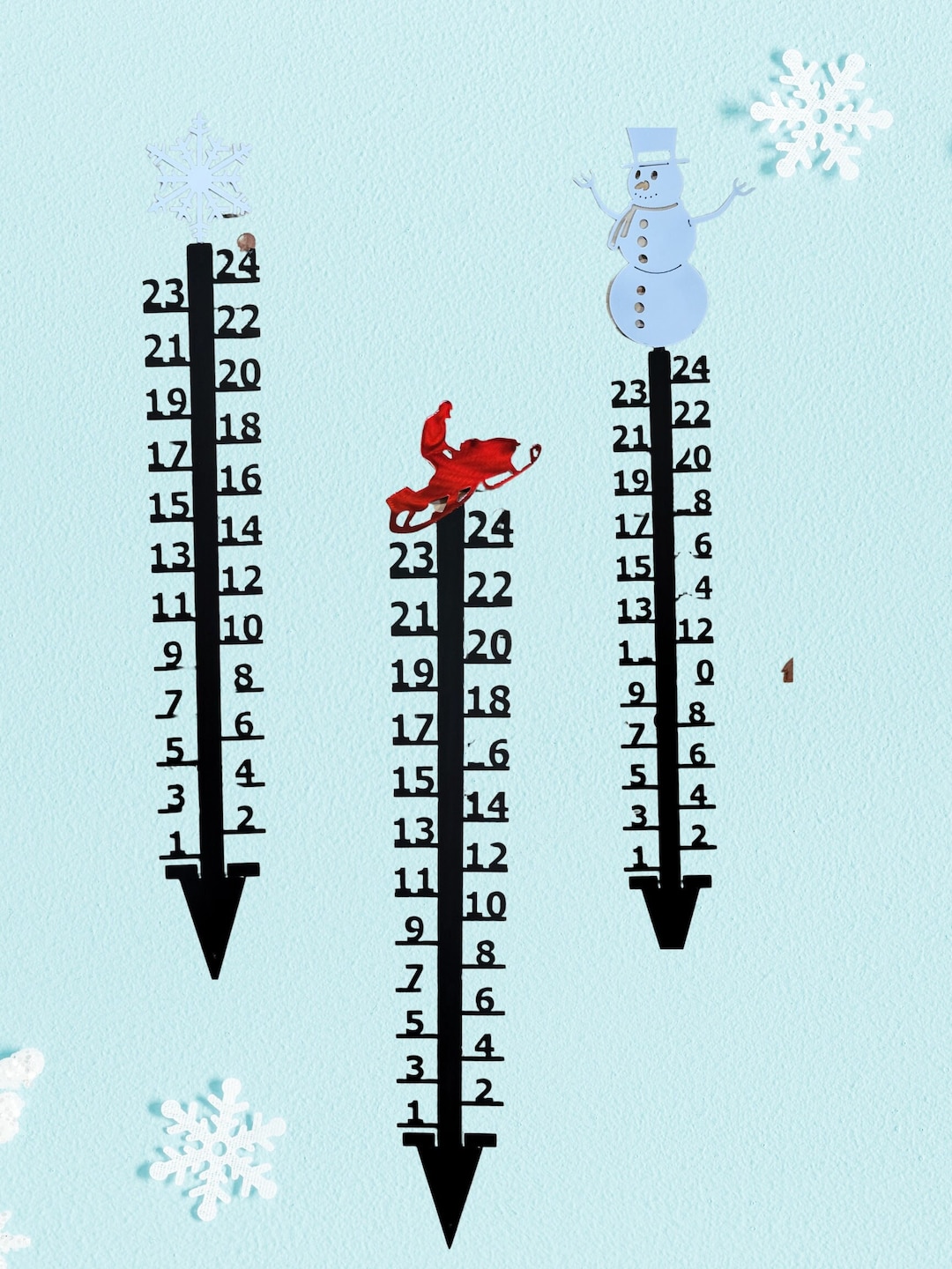 Snow Gauge, Metal Snow Gauge, Snow Ruler, Snow Gauge With Snowflake ...