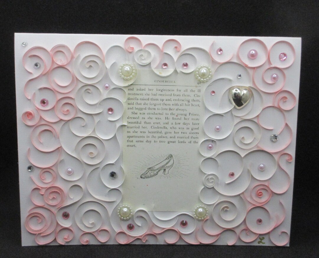 Cinderella Slipper Card, Handmade - Etsy