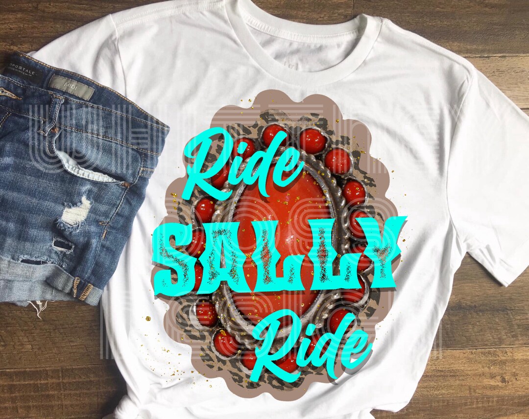 Ride Sally Ride Red Coral Sublimation Design Download PNG - Etsy