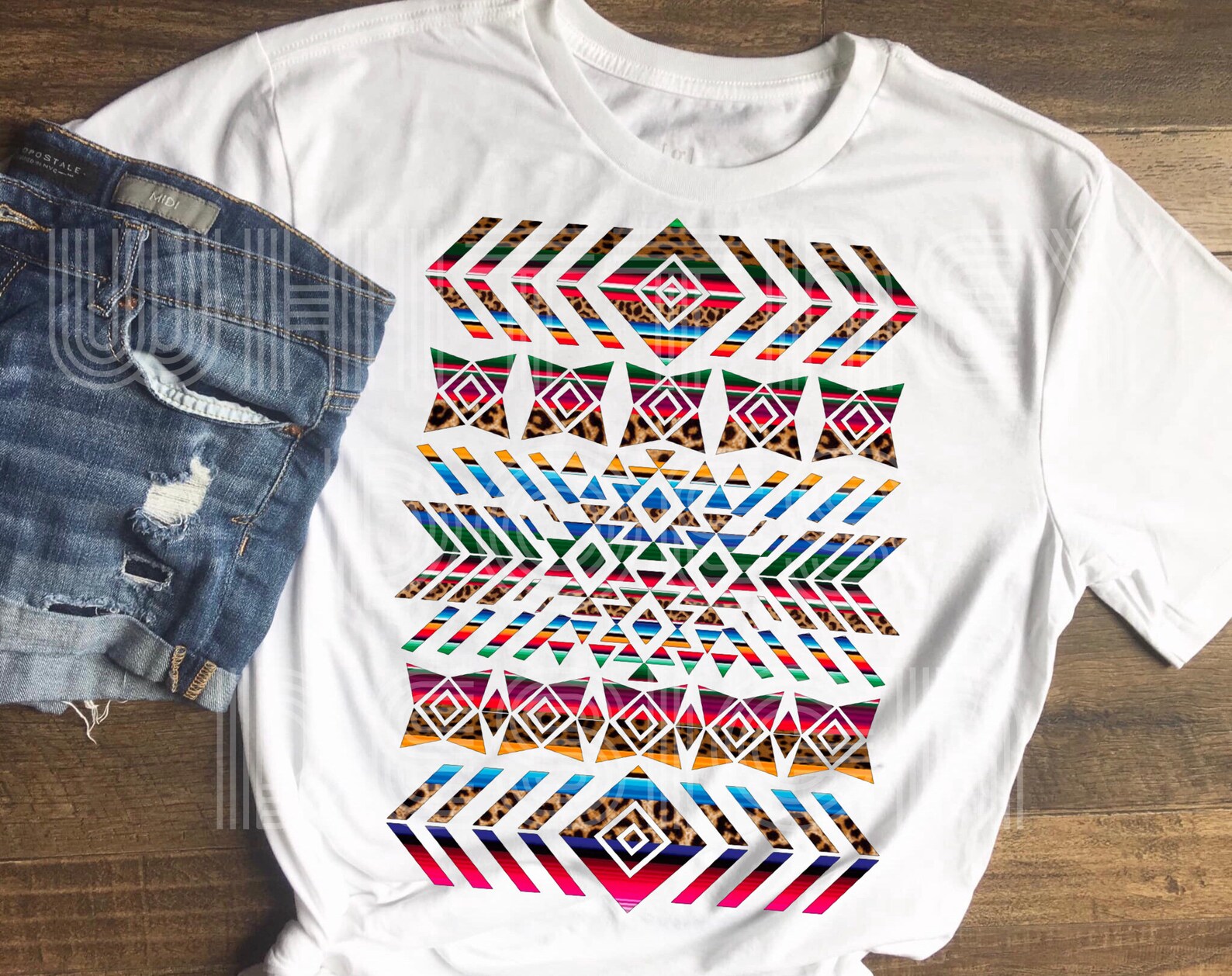 Aztec Serape Leopard Pattern Sublimation Design Download PNG | Etsy