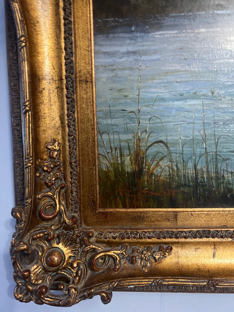 Antique Signed R. Scott Landscape Oil Painting - Etsy