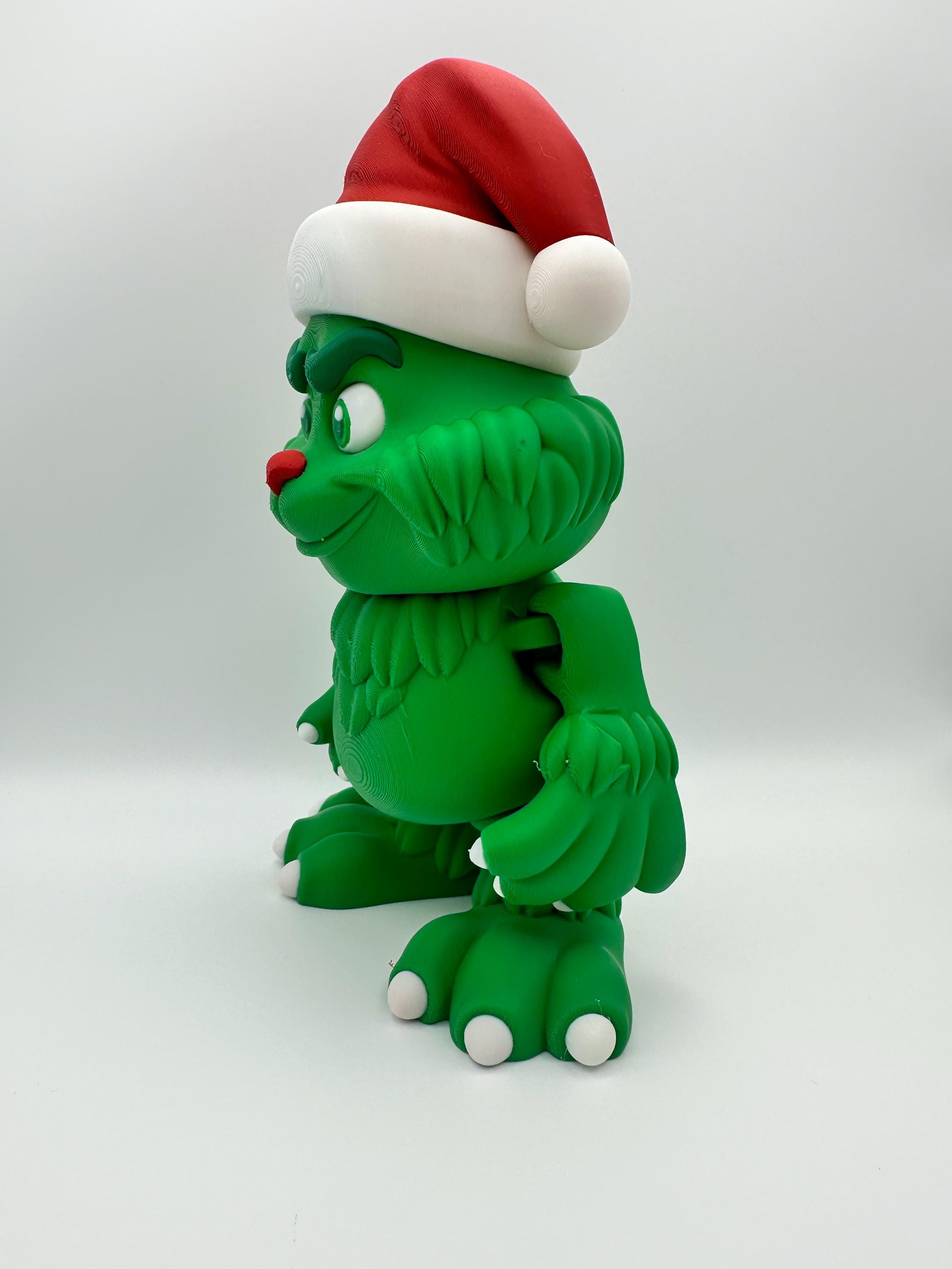 3D Printed Articulating Grinch Figurine - Christmas/holiday/stress ...