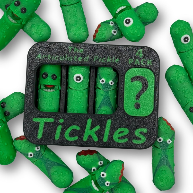 Articulating Pickle Keychain – Fun Flexible Pickle Fidget Toy, for Bags ...