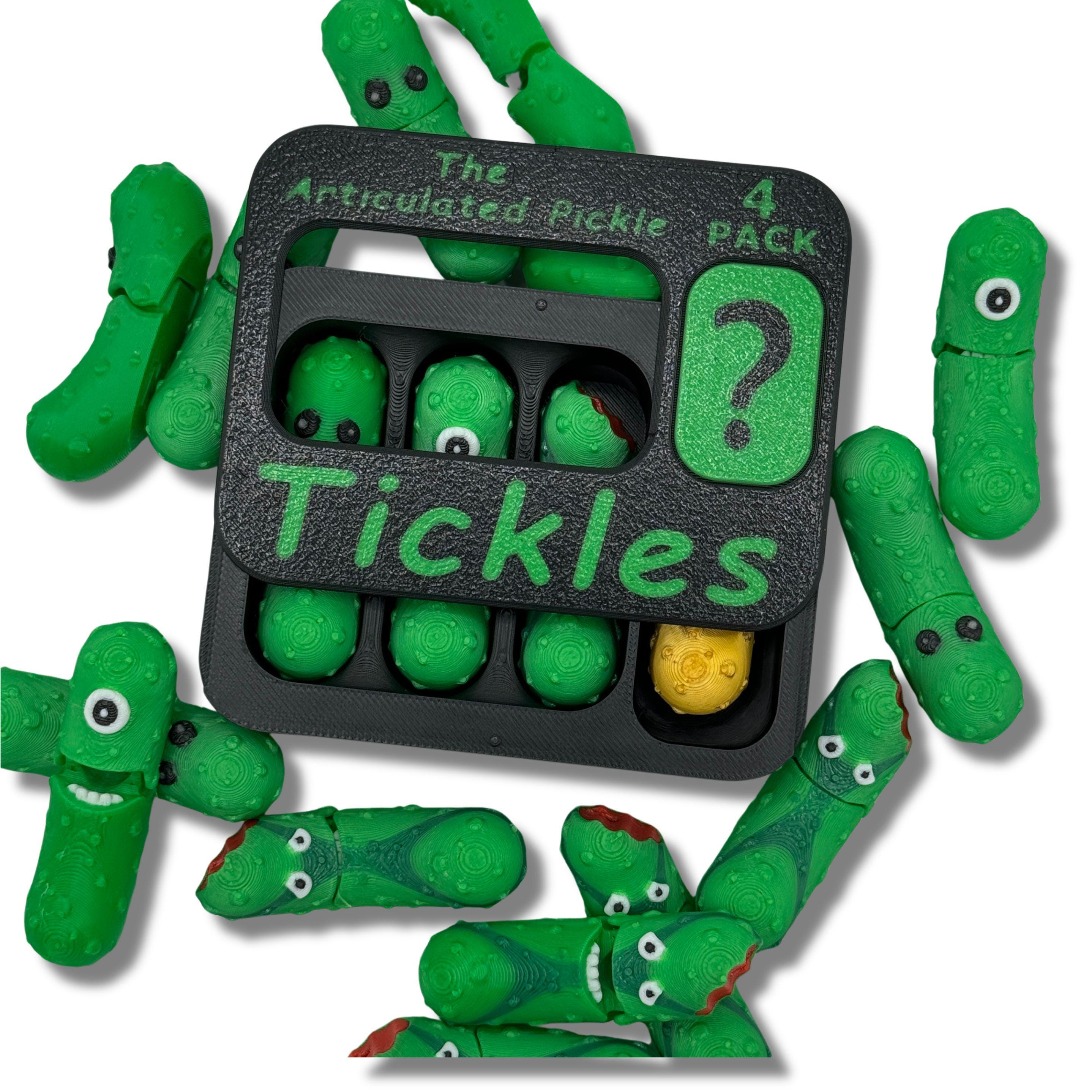 Articulating Pickle Keychain – Fun Flexible Pickle Fidget Toy, for Bags ...