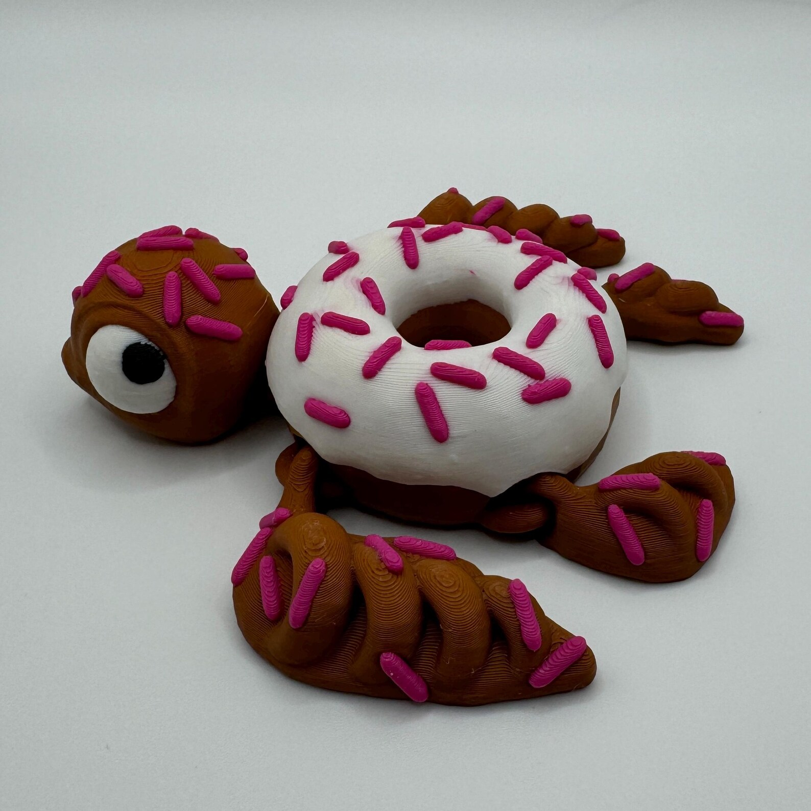Donut Turtle With Pink Sprinkles | Articulated Toy | Donurtle Flexi Toy ...