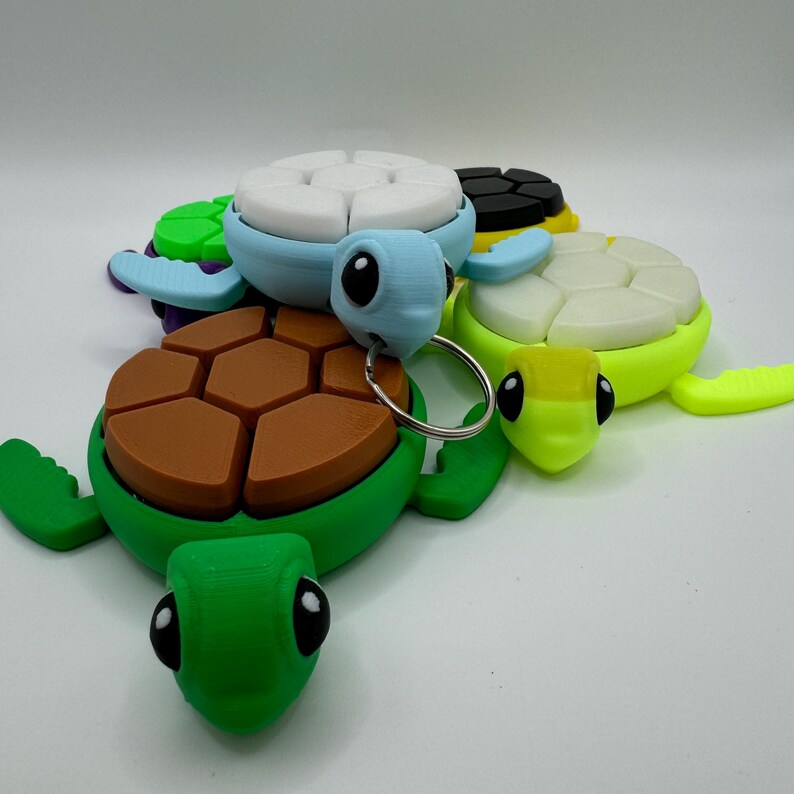 Turtle Clicker Articulated Toy Shell Flexi Toy Turtle Fidget Toy 3D ...