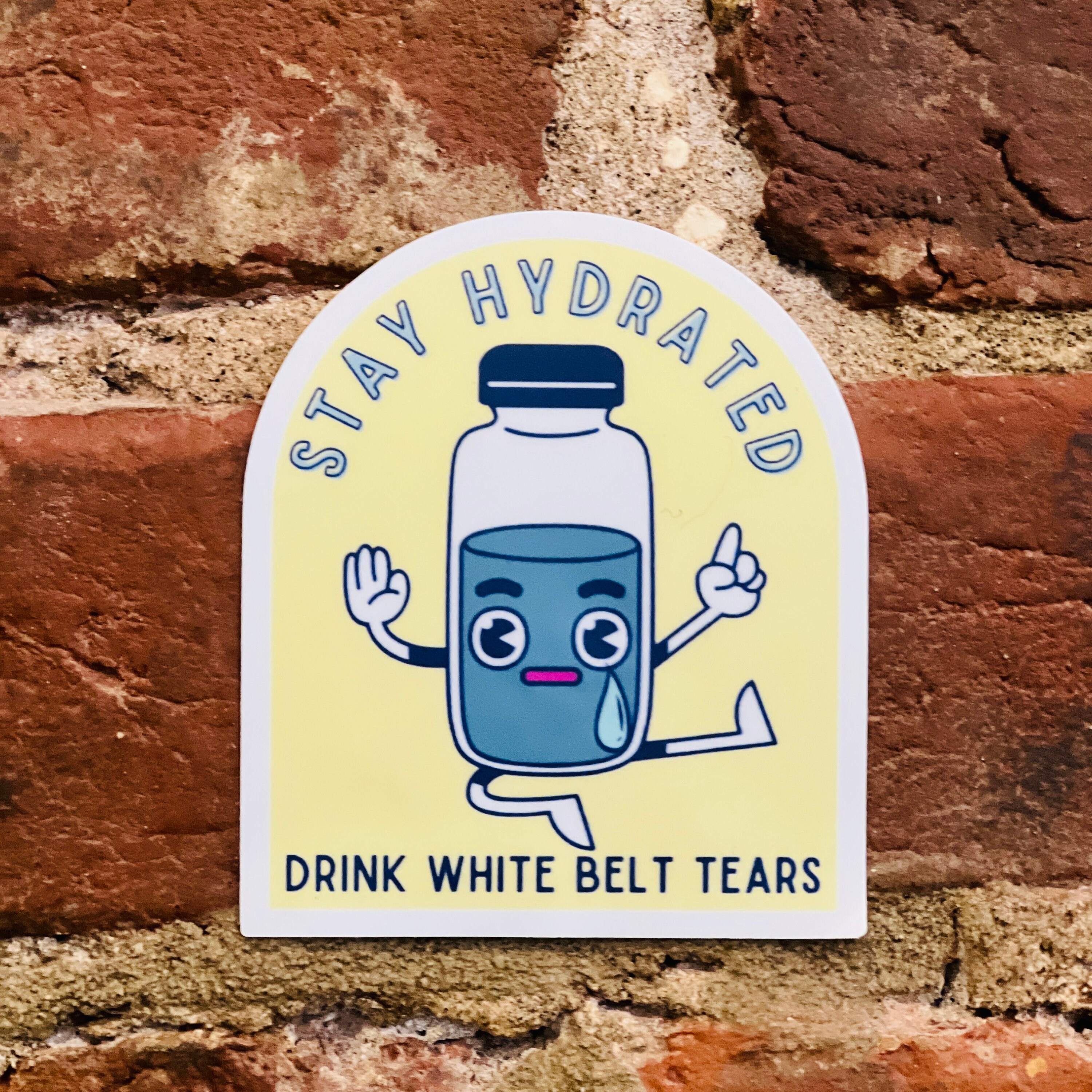 White Belt Tears Sticker - Etsy