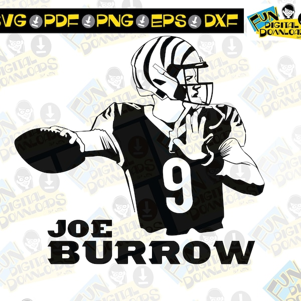 Joe Burrow Svg File - Etsy