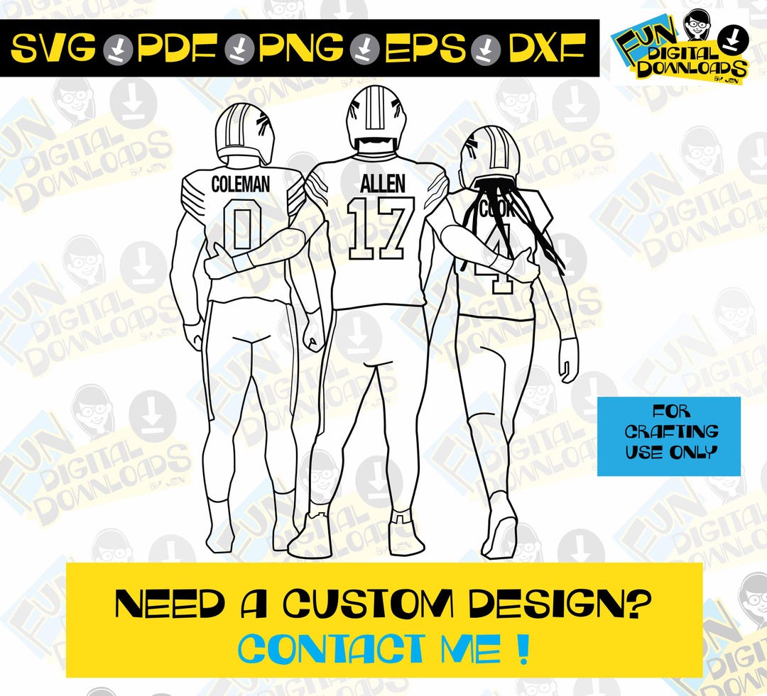 Allen Coleman Cook Svg, Josh Allen Svg, Coleman Svg, Cook Svg Cut File ...