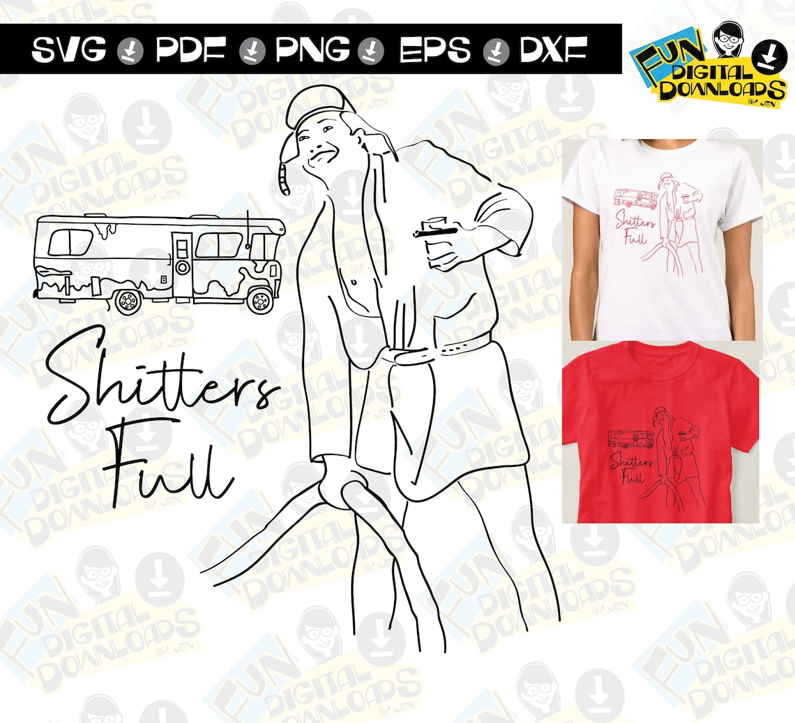 Cousing Eddie SVG RV National Lampoons Christmas Vacation - Shitters ...