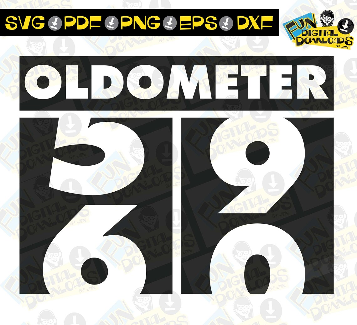 Oldometer SVG, 60th Birthday Svg, Birthday Humor, Oldometer Shirt, 60th ...