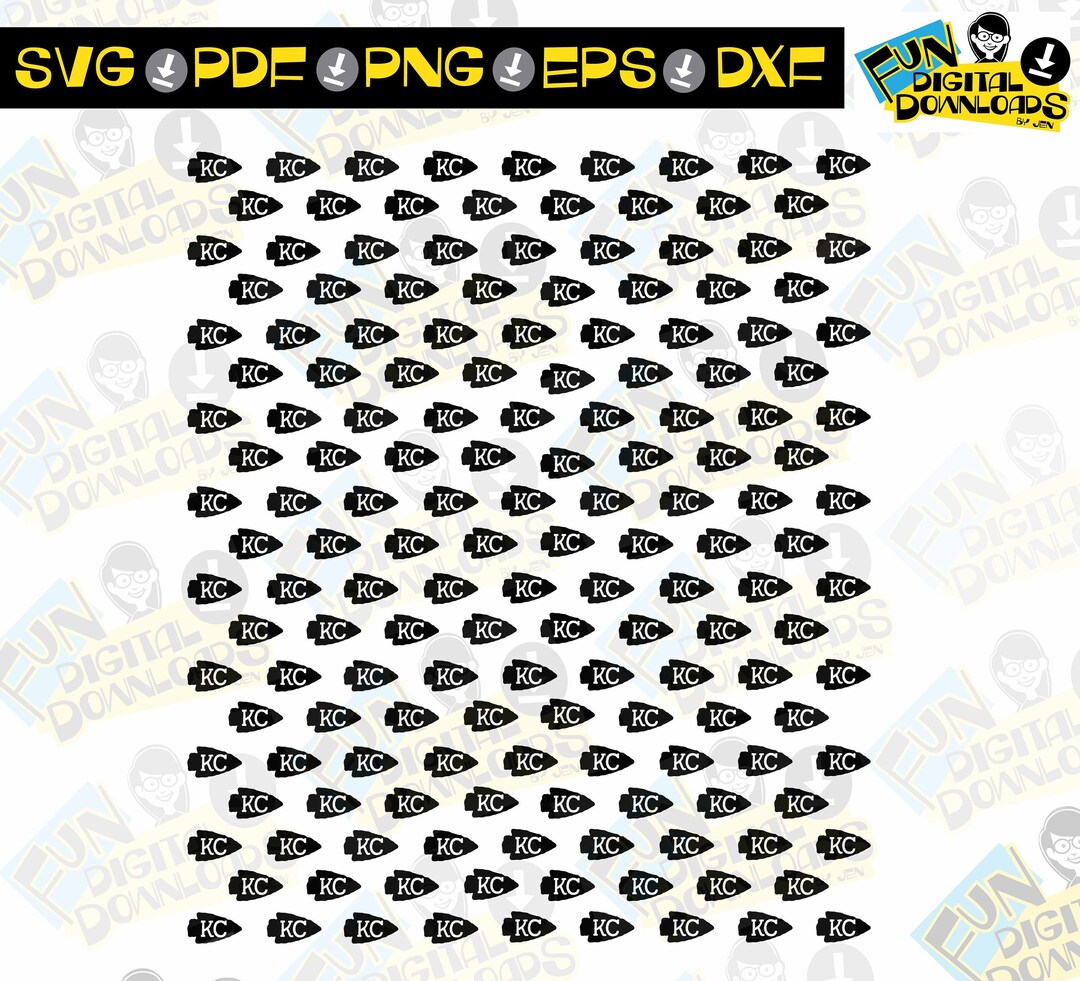 KC Arrow Head Pattern SVG, Eps, Png, Cutfile for Cricut Silhoutte - Etsy