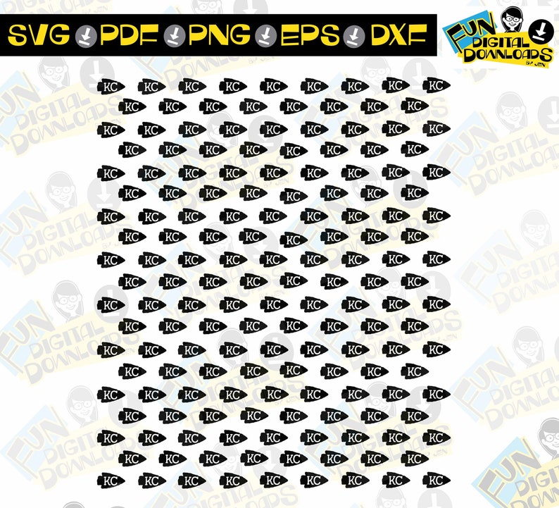 KC Arrow Head Pattern SVG, Eps, Png, Cutfile for Cricut Silhoutte - Etsy