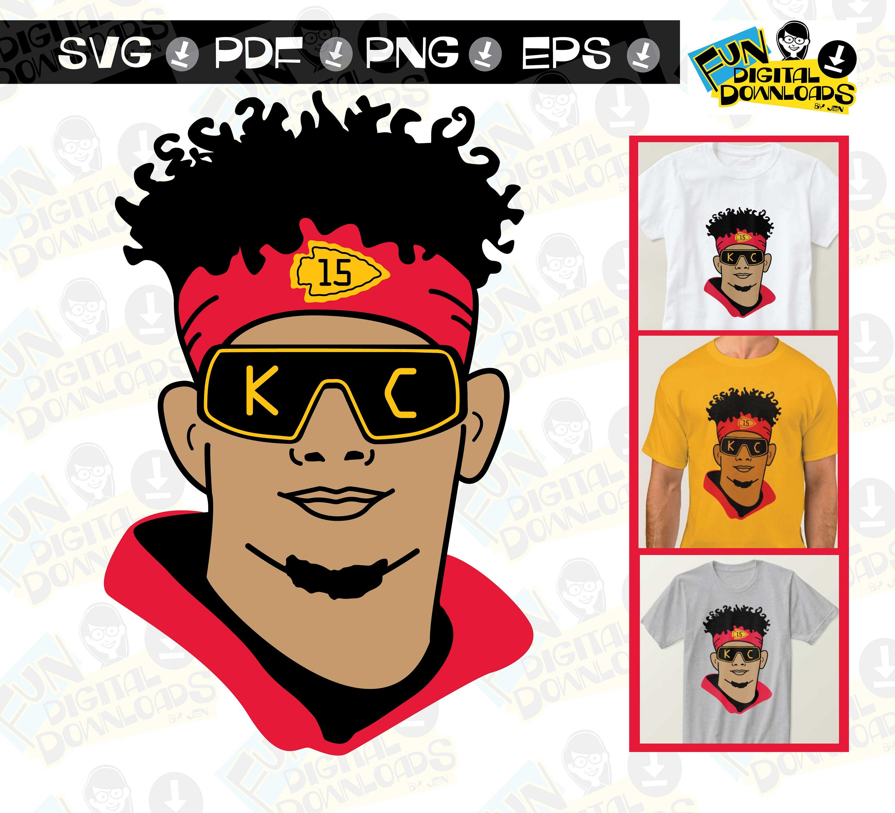 Patrick Mahomes Color Layers SVG Mahomes SVG Kansas City - Etsy Canada