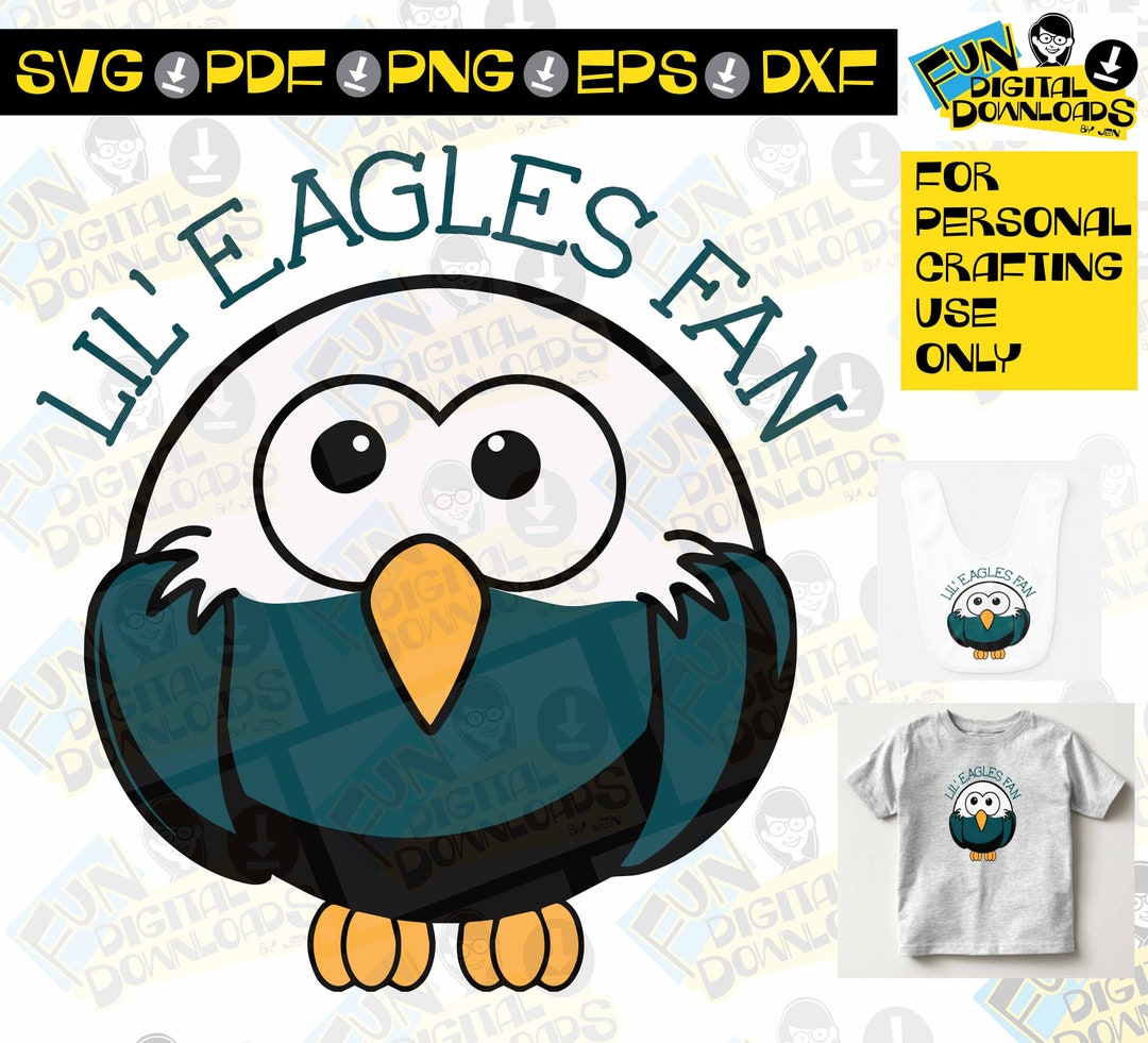 Lil Eagles Fan Svg 4 Layer File, Baby Fan Svg, Baby Football Fan Svg, Eagles Fav Svg, Png, Pdf ...