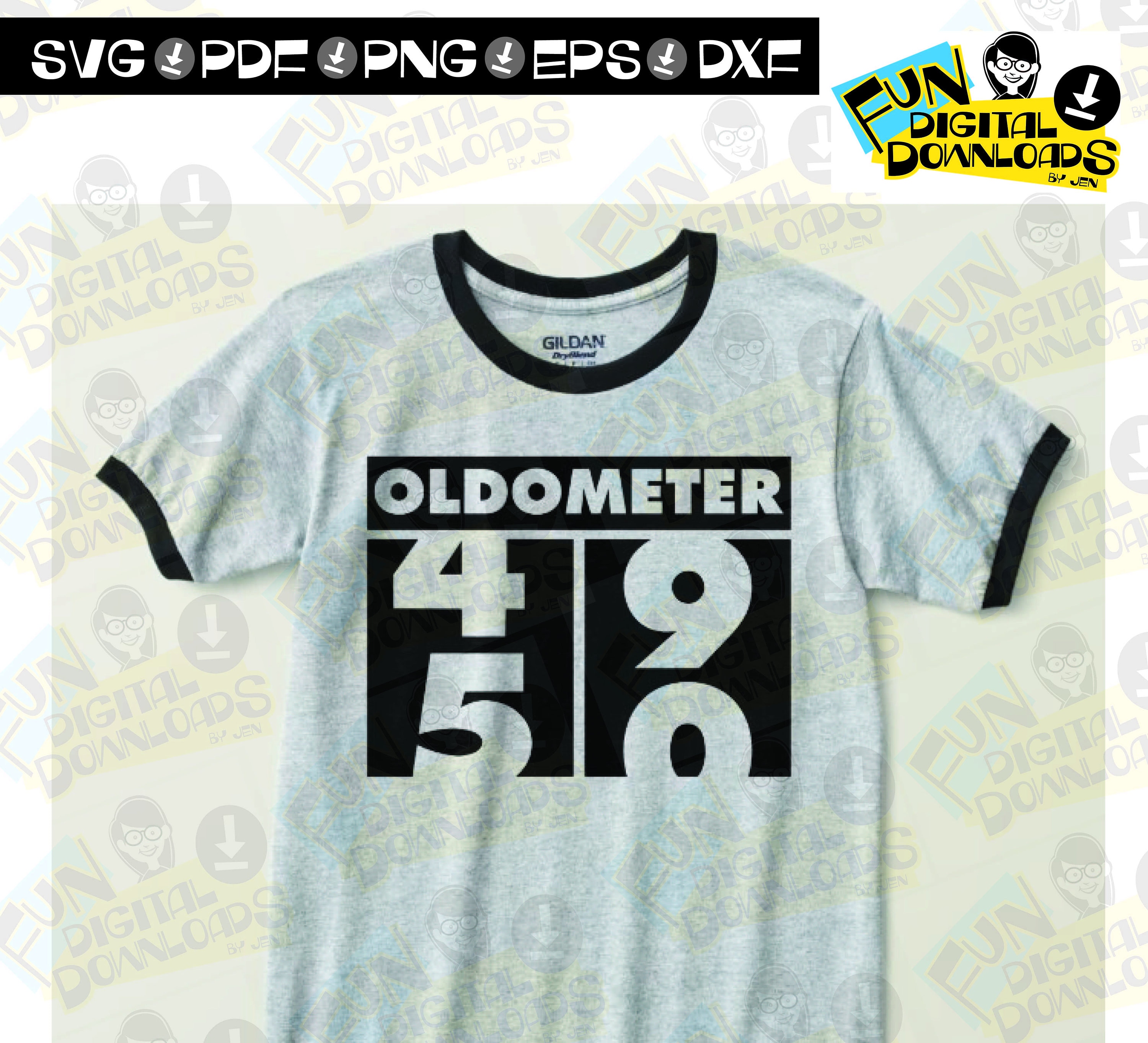 Oldometer SVG, 50th Birthday Svg, Birthday Humor, Oldometer Shirt, 50th ...