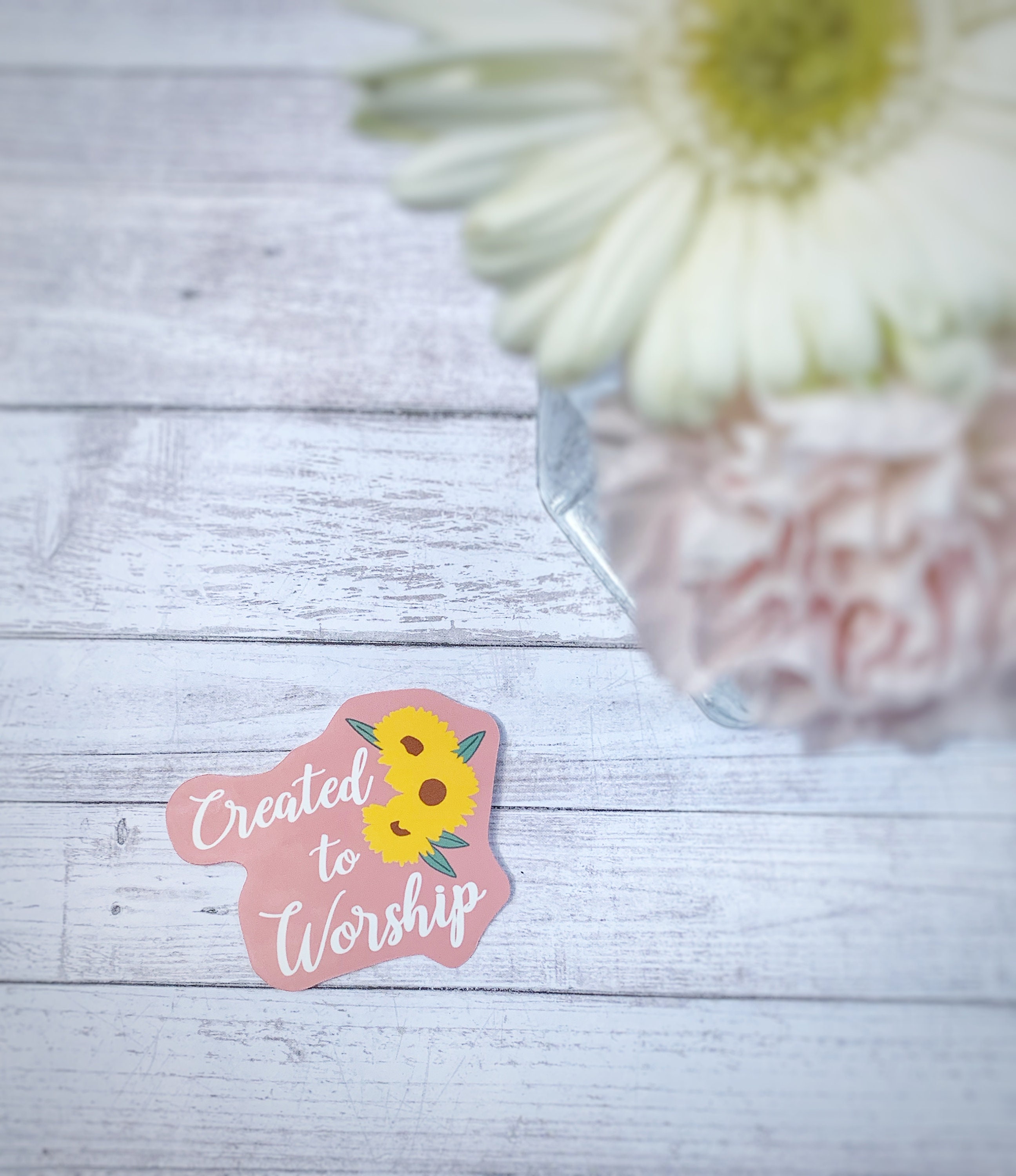 Created to Worship Sticker Christian , Faith , Encourage , Vinyl Decal ...