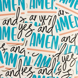 Yes and AMEN Sticker Christian Faith Encourage Vinyl - Etsy