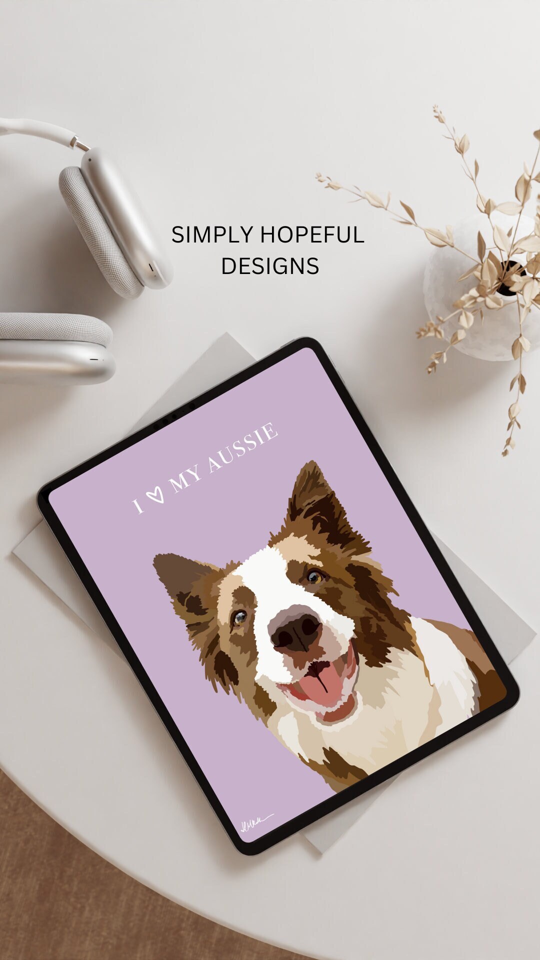 Digital I Love My Aussie Print - Etsy