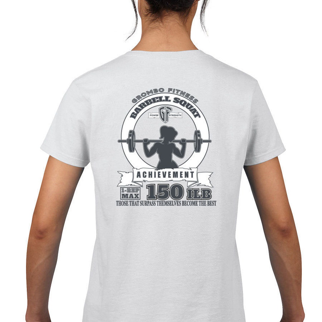 Squat Lift Achievement Grombo Fitness Gray Womens - Etsy