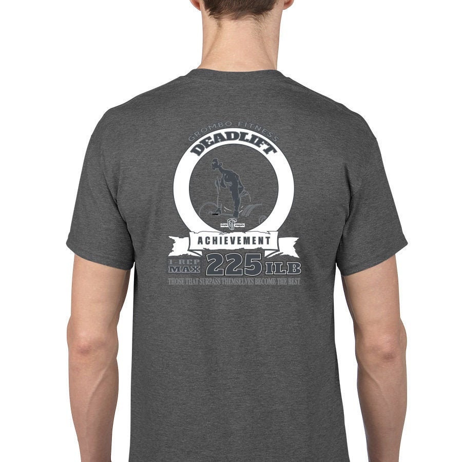 Deadlift Achievement Grombo Fitness Gray Mens | Etsy