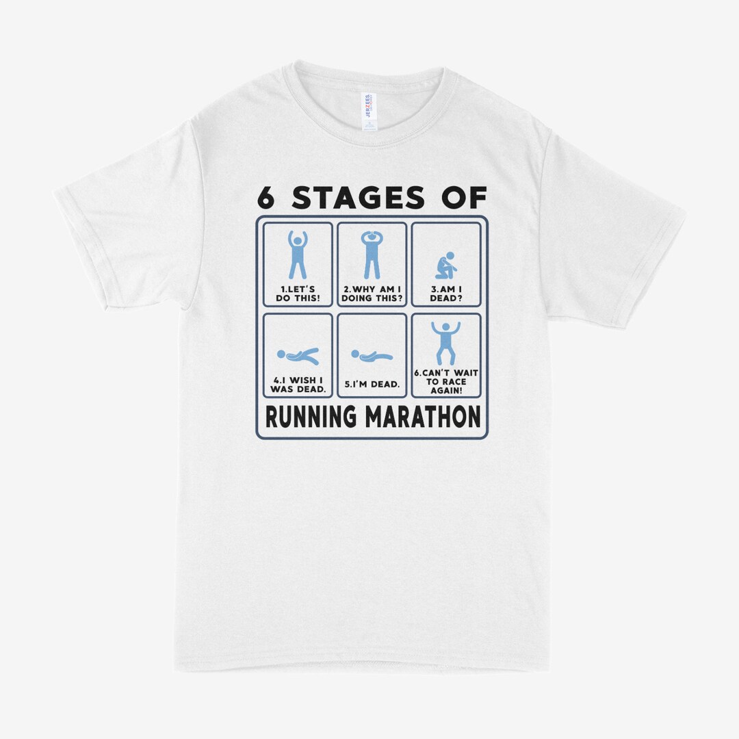 6 Stages of Running Marathon Men's Shirt - Etsy