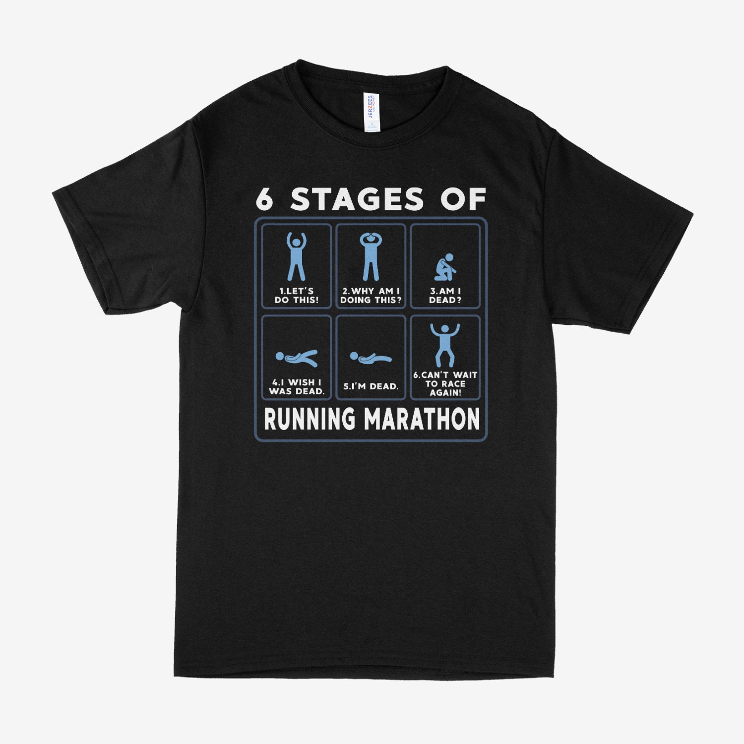 6 Stages of Running Marathon Men's Shirt - Etsy