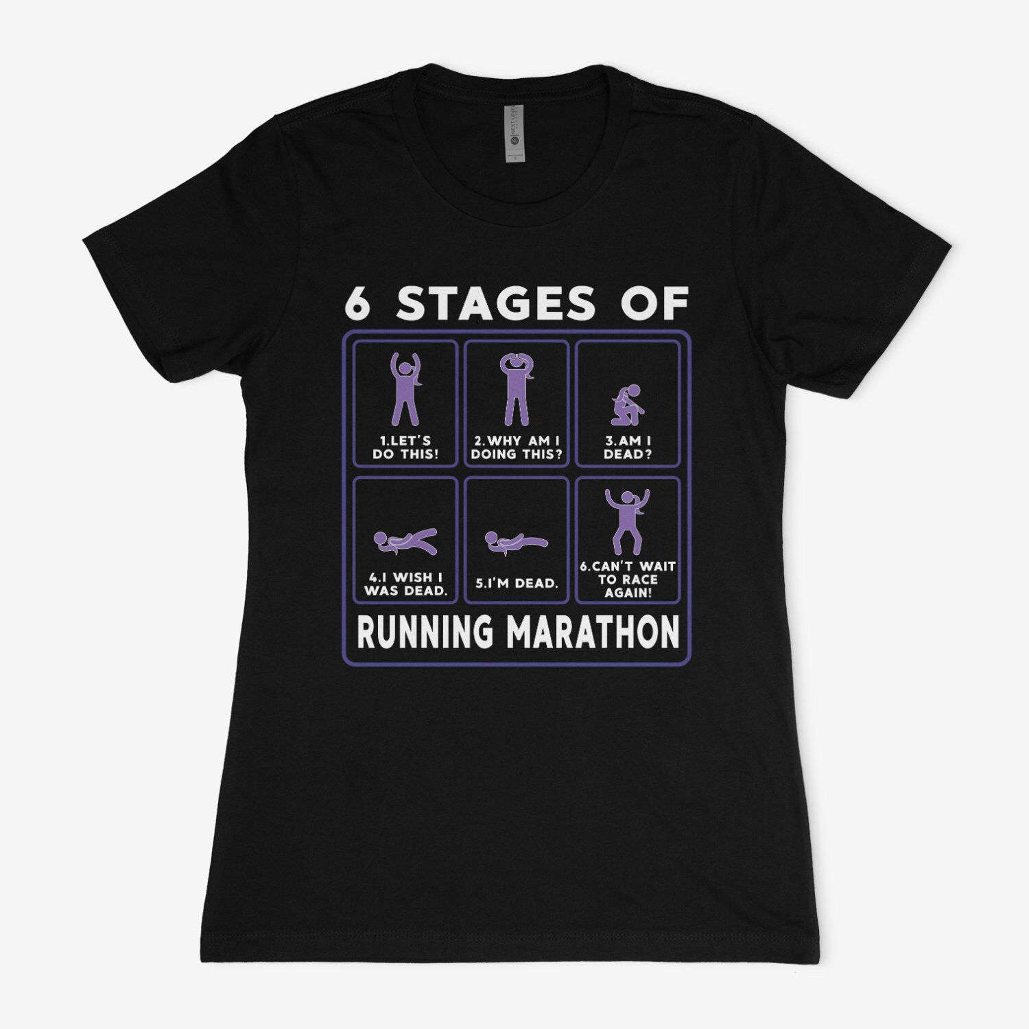 6 Stages of Running Marathon Women's Shirt - Etsy