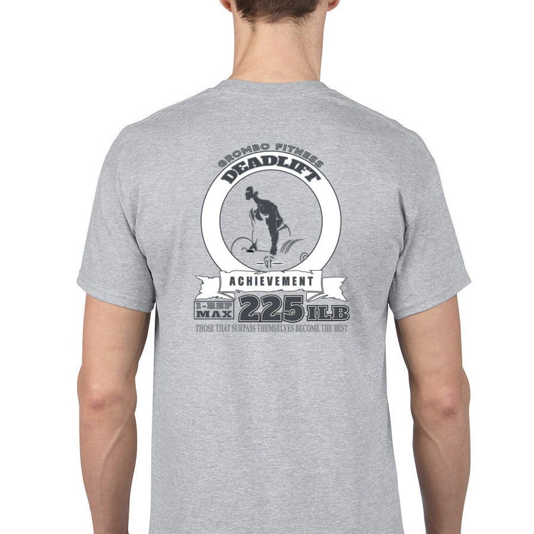 Deadlift Achievement Grombo Fitness Gray Mens - Etsy