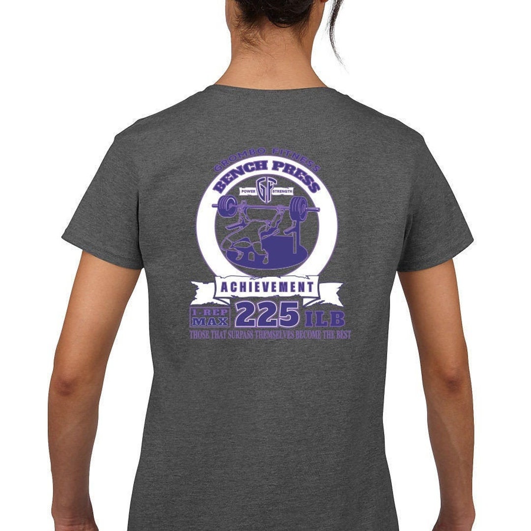 Bench Press Lift Achievement Grombo Fitness Purple Womens - Etsy