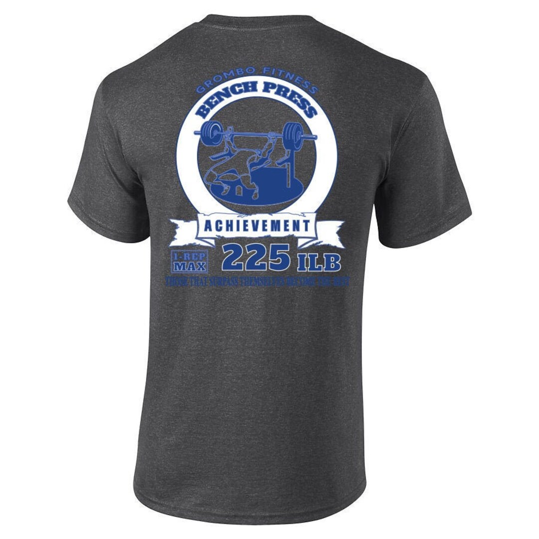 Bench Press Lift Achievement Grombo Fitness Blue Mens - Etsy