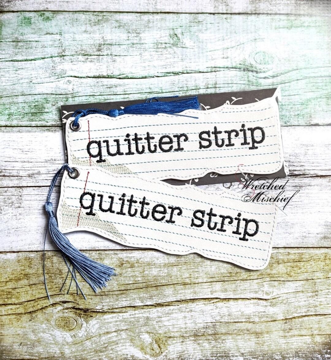 Quitter Strip Bookmark - Etsy